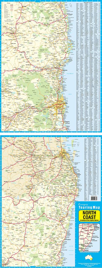 Craigies Touring Maps - North Coast 2nd Edition - Sydney Australia